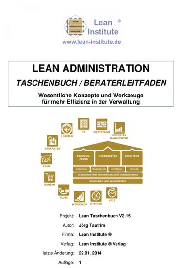 Lean Administration Taschenbuch - Taschenbuch Beraterleitfaden: Wesentliche Konzepte und ...