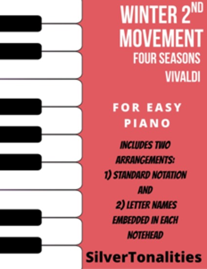 Winter 2nd Movement Four Seasons Easy Piano Sheet Music Combo - Read ...